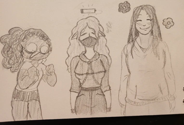 Me, My Gf, and BFF art! - by EmilyRose420