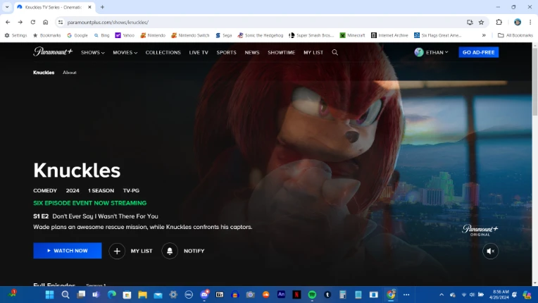Knuckles is now streaming on Paramount+ - by EthanArtsAndStudios