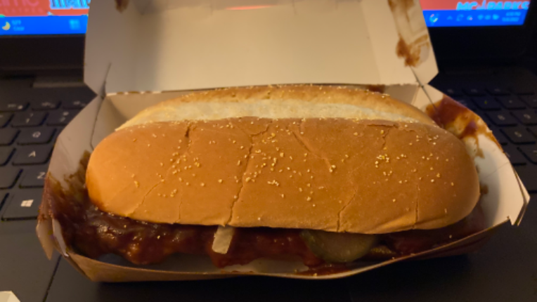 Eating the McRib Sandwich from McDonald’s - by EthanArtsAndStudios