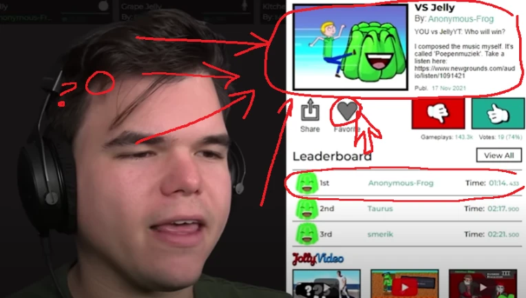 big youtuber jelly played my crap - by CrimsonKero