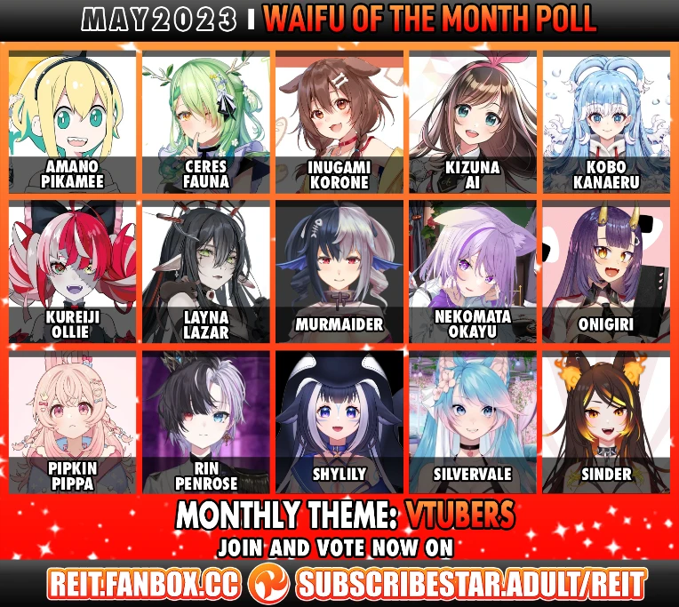 MAY 2023 WAIFU OF THE MONTH: VTUBERS - by Reit9