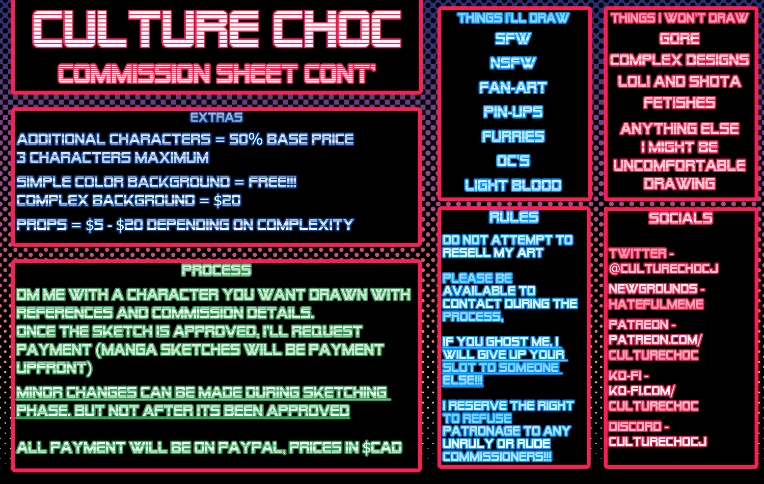 New Commission Sheet!!!