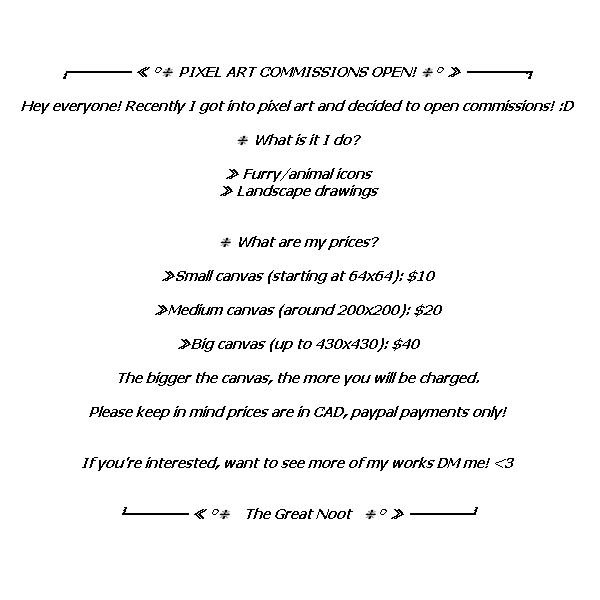 Open for Commissions!