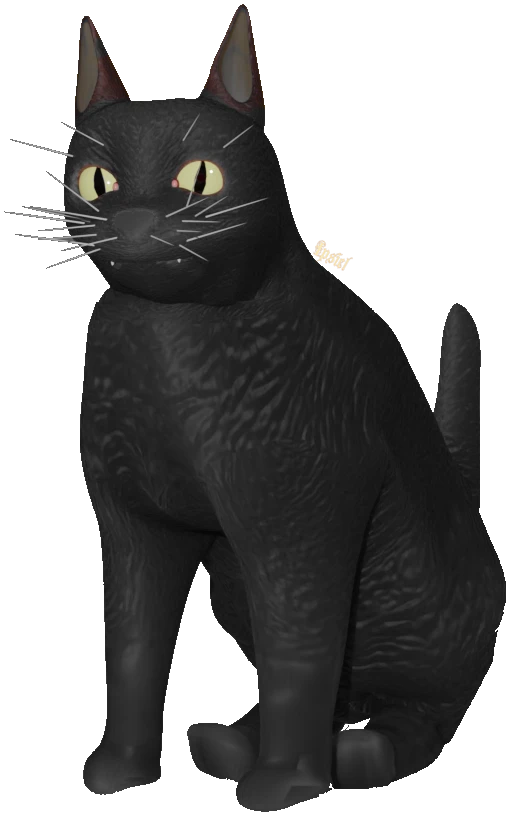 Black Cat Render by Ipsiel on Newgrounds