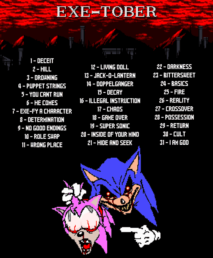 ALL EXETober Art Part 1 by Snoopierkid on Newgrounds