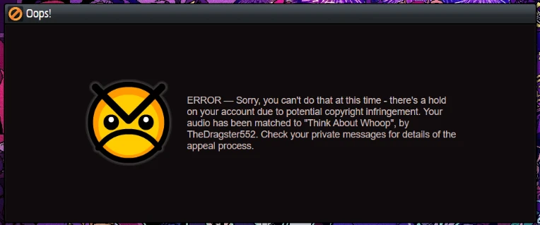 Banned from Audio Portal - Seeking help
