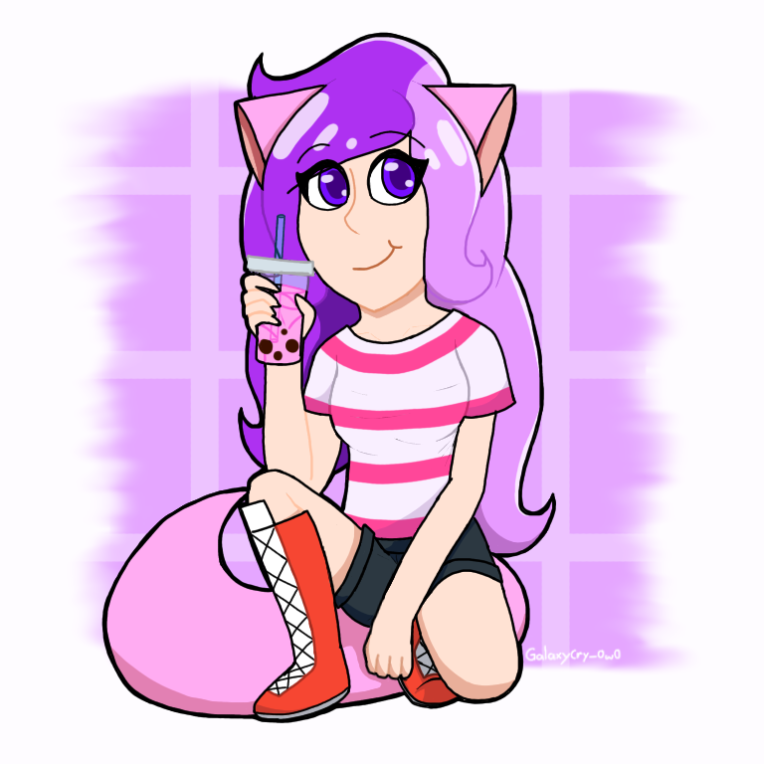 Boba Tea With Sunset by Galaxycryii on Newgrounds