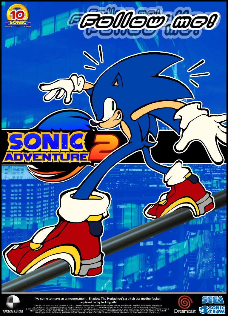 Totally real SA2 promo print by Ch3ck3r3d on Newgrounds