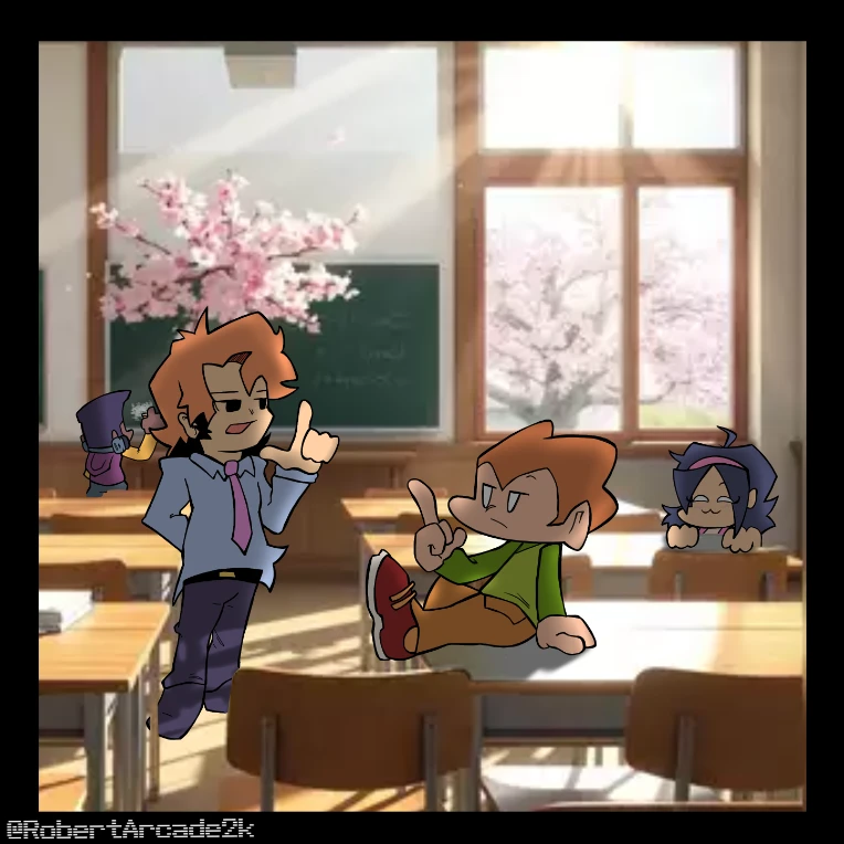 Senpai meets pico and his gang by RobertArcade1k on Newgrounds