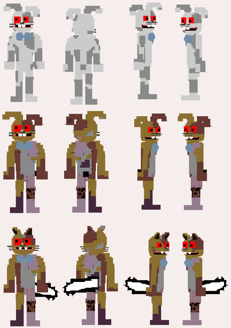 Dsaf Vanny design progression by dwdutra on Newgrounds