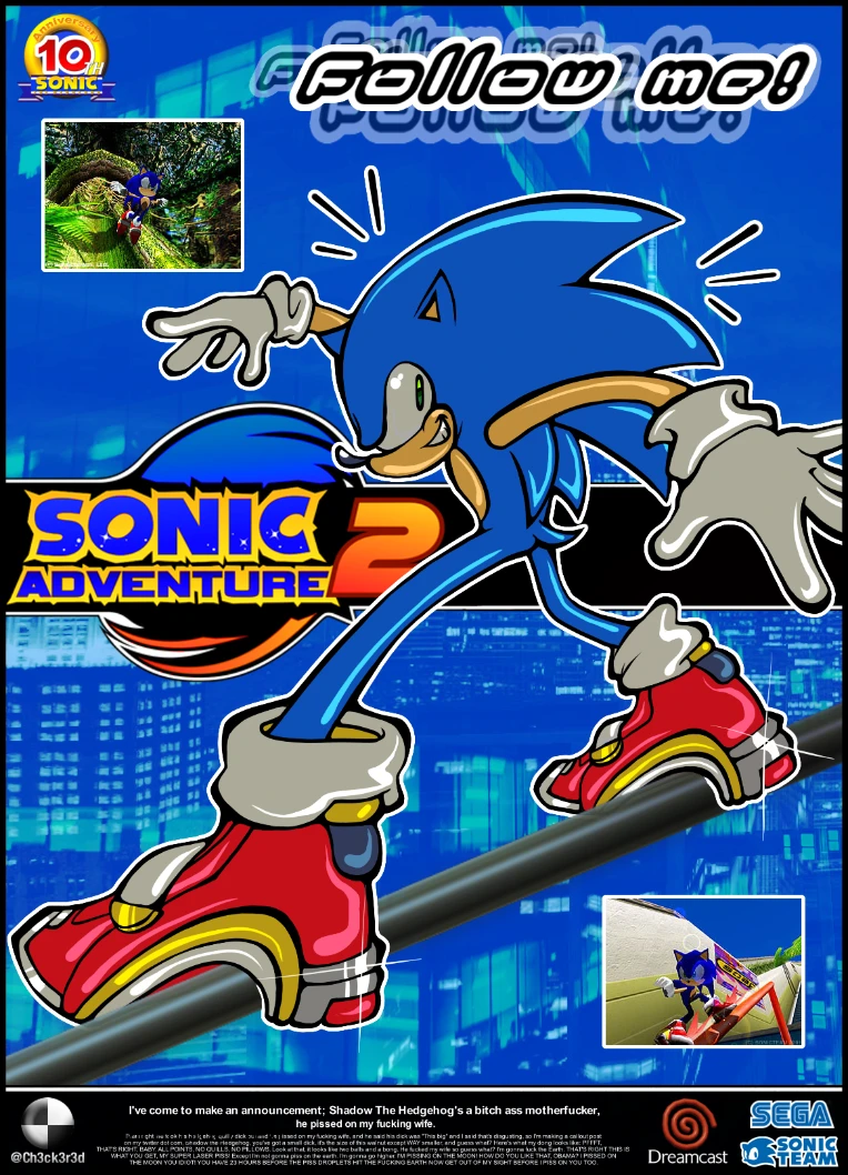 Totally real SA2 promo print by Ch3ck3r3d on Newgrounds