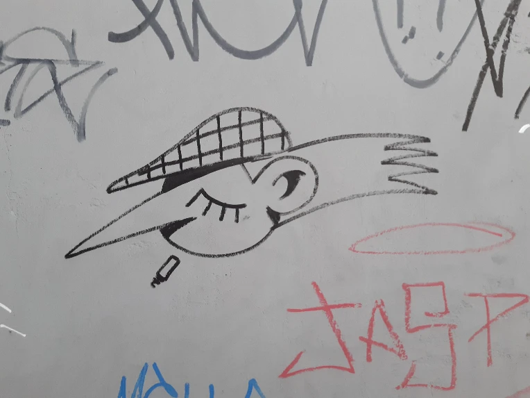 A girl I drew based on a graffiti I saw