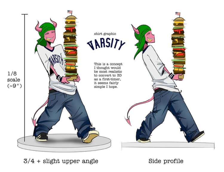 Sam eats a tall, tall burger (COMMISSION) by gragax on Newgrounds