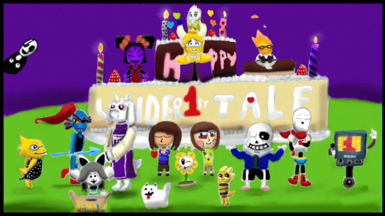 UnderTale 10th Anniversary Poster by OnyxGalaria on Newgrounds