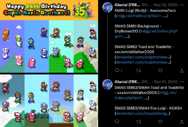 Super Mario Bros. 40th Anniversary by GlacialSiren484 on Newgrounds