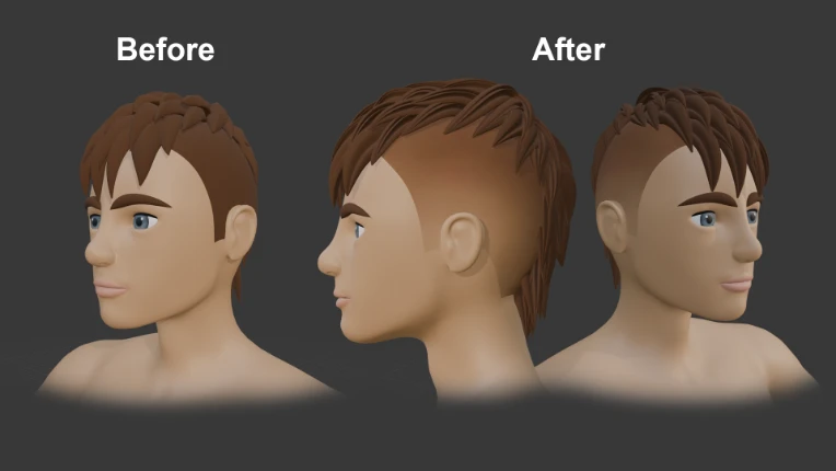 New character update – improved hair! - by Sumaren