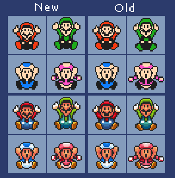 (Sprite Sheet) Expanded SMM2 SMB3 sprites for Mario, Luigi, Toad and ...