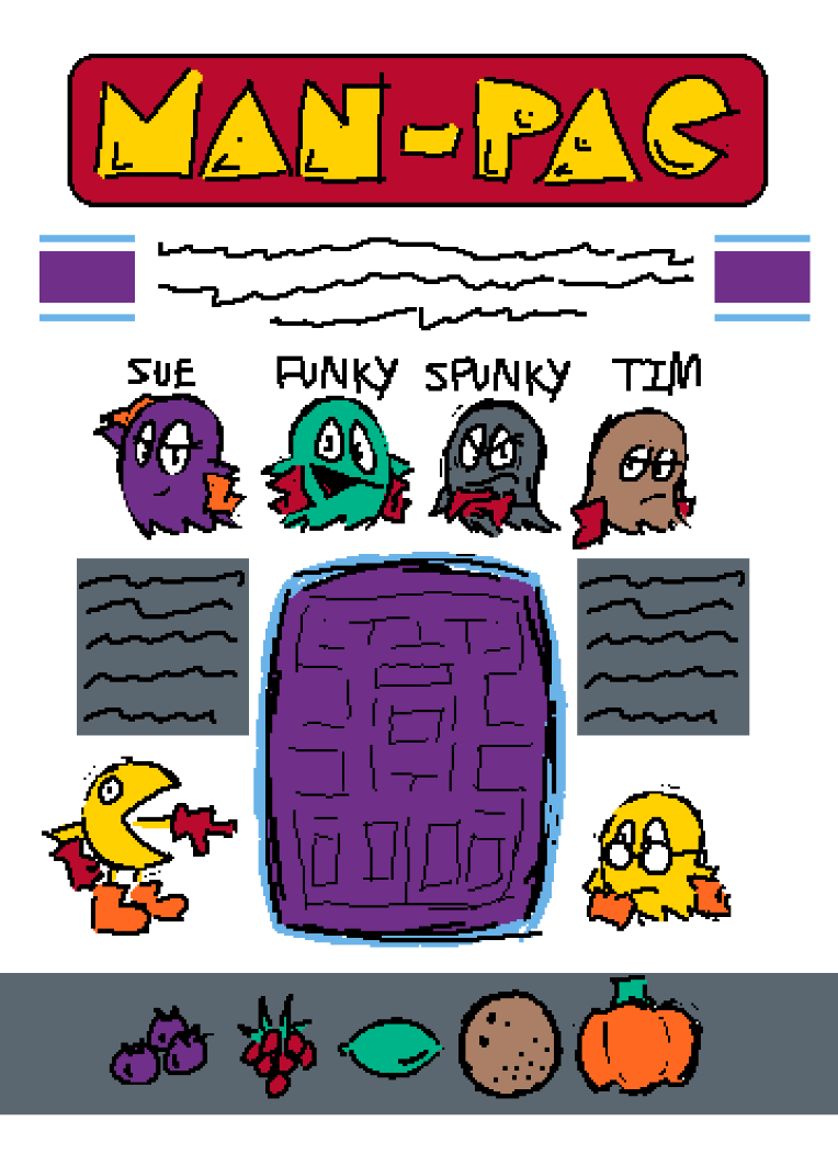 MAN-PAC - Main Flyer by ric4455 on Newgrounds