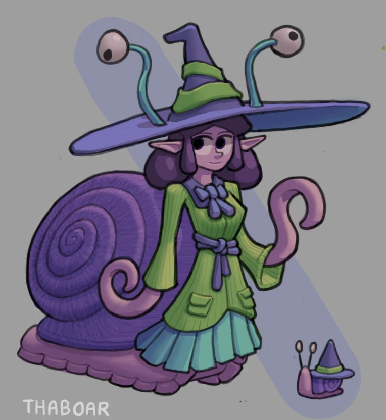 snail witch mixing a potion 🐌 by thaboar on Newgrounds