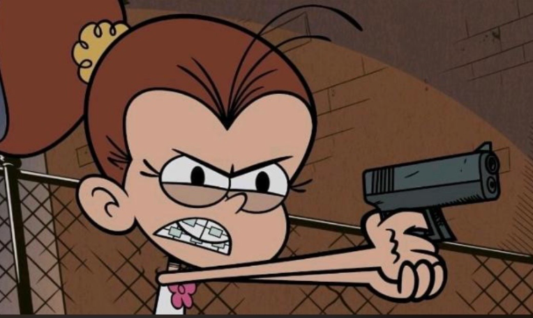 Luan Loud Holding a Gun by SolidSnakeOnAPlane on Newgrounds