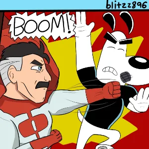 Omni-Man vs. TUFF Puppy Comic